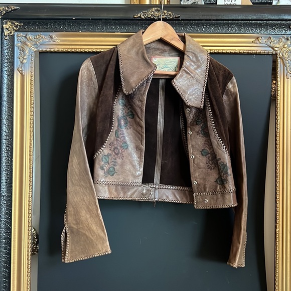 Artisan | Jackets & Coats | Hand Painted Hand Detailed Vintage Leather ...